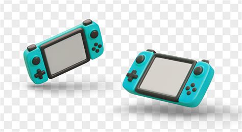 게이머를 위한 다양한 위치의 3d 사실적인 게임 핸드헬드 콘솔 게임 컨트롤러에 대한 스톡 벡터 아트 및 기타 이미지 게임 컨트롤러 3차원 형태 Brand Name