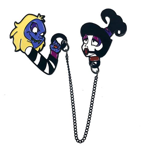 Geeky And Kinky Beetlejuice And Lydia Enamel Pin
