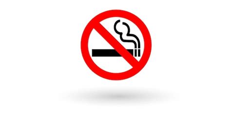 아니 금연 기호 금지 기호 벡터 일러스트 레이 션 프리미엄 벡터