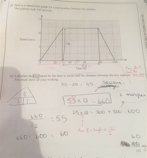 Solved 21 Here Is A Speed Time Graph For A Train Journey