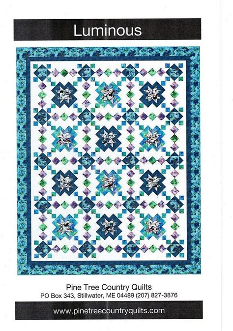 Quilt Kit~luminous~62x77includes Pattern And Fabric For Top Of Quilt And Binding Ebay