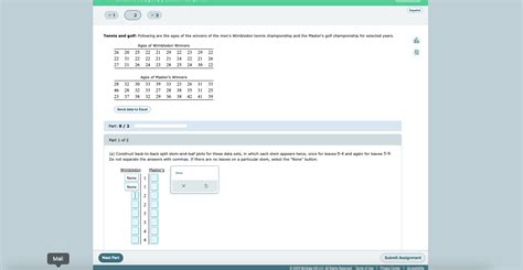 Solved A Construct Back To Back Split Stem And Leaf Plots