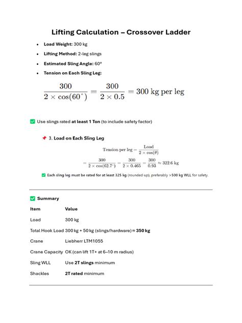 Lifting Calculatio Pdf