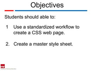 Web Topic Css Workflow Pptx Web Design And Html Internet