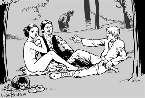 Post Art Darth Vader Han Solo Luke Skywalker Manet Philip Bond Princess Leia Organa Star