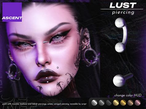 Second Life Marketplace Ascent Lust Piercings
