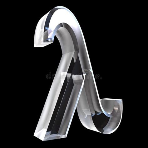 3d Lambda Symbol In Glass Stock Illustration Illustration Of Lambda