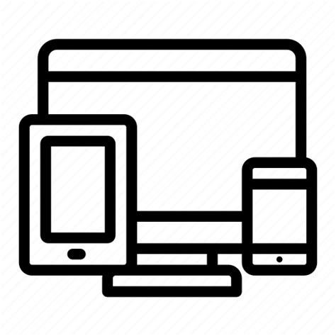 Responsive Design Web Design User Interface User Experience Technology Layout Digital Icon