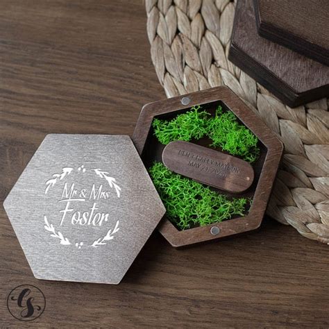Flash Drive Box Custom USB Case Wedding Wooden USB Stick Etsy