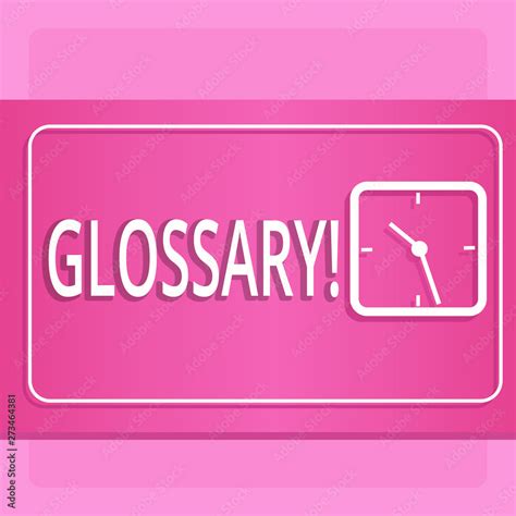 Handwriting Text Glossary Conceptual Photo Alphabetical List Of Terms With Meanings Vocabulary