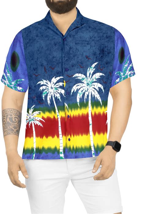 Happy Bay Mens Hawaiian Shirts Short Sleeve Button Down Shirt Mens