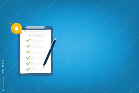 Checklist Check List Document Paper Check List And To Do List With Green Checkboxes Concept