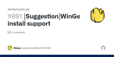 Suggestion Winget Install Support Issue Dahlbyk Posh Git Github