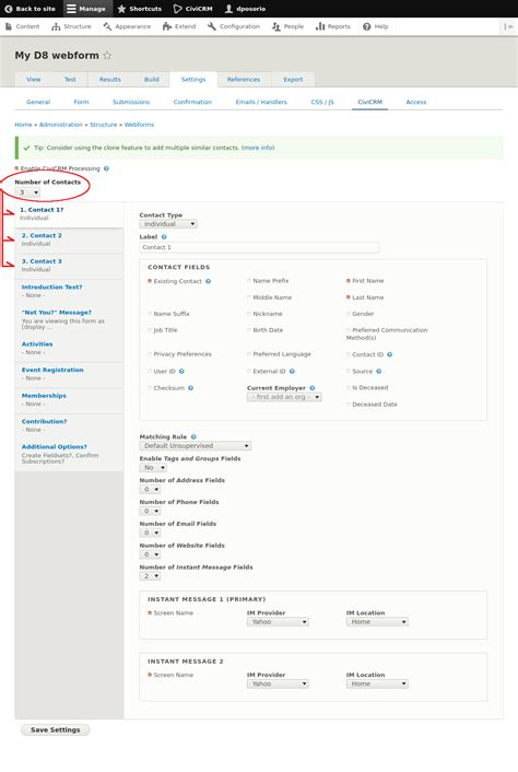 Contact D Webform CiviCRM CiviCRM Documentation
