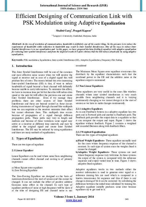 Pdf Efficient Designing Of Communication Link With Psk Modulation