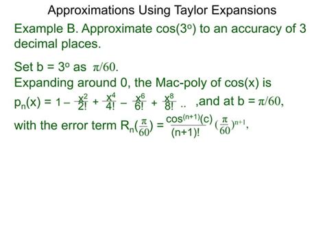 32 Approximation Differentiation And Integration Of Power Series X Pptx