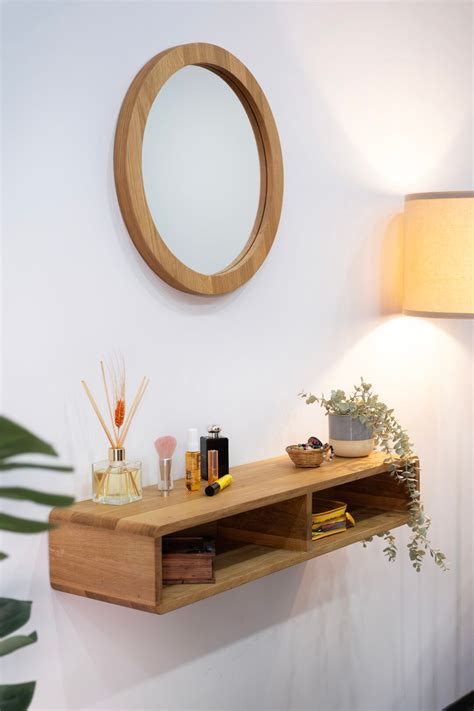 Floating Console Table Entryway Table Hallway Wooden Table Floating Console Table Built In
