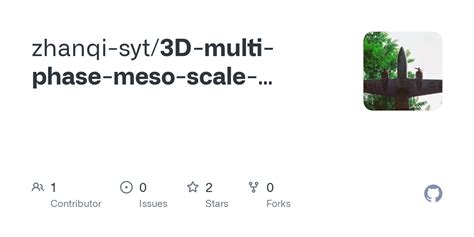 github zhanqi syt 3d multi phase meso scale modelling of concrete
