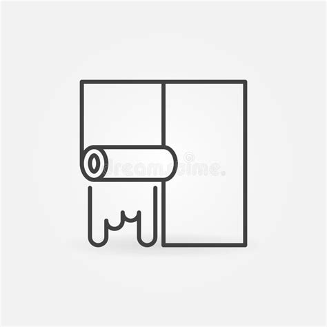 Wallpaper Hanging Process Vector Thin Line Concept Icon Stock Vector Illustration Of Hang