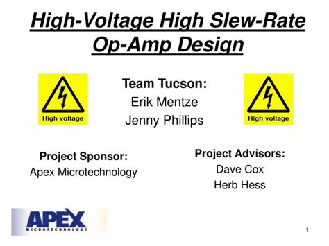 High Voltage High Slew Rate Amplifier Research