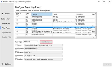 Windows Defender Application Control Wizard Wdac Event Parsing