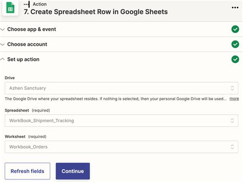 Column Fields Missing On Create Spreadsheet Row Google Sheets Step Zapier Community