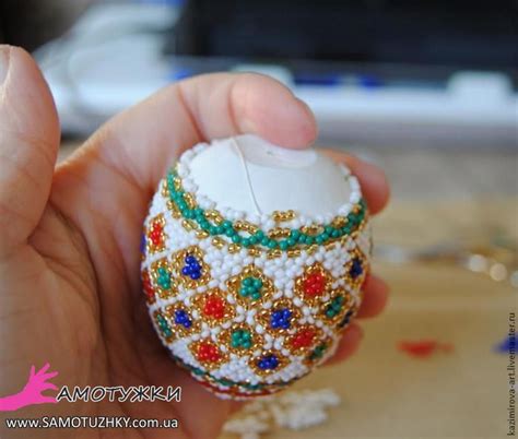 Яйце із бісеру Схема плетіння Майстер клас Самотужки