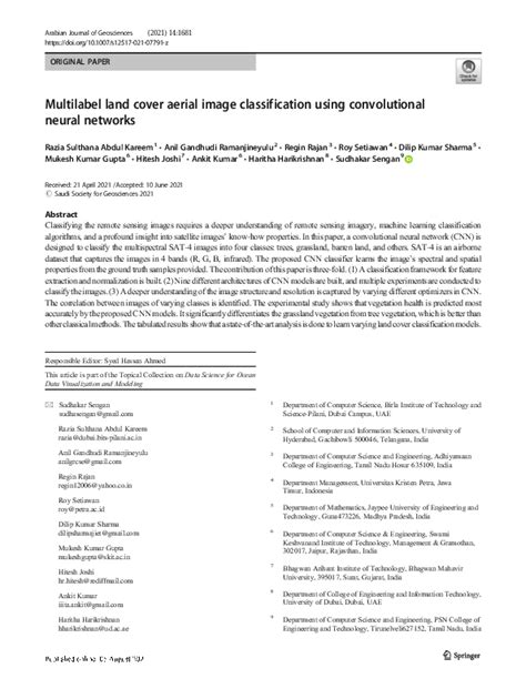 Pdf Multilabel Land Cover Aerial Image Classification Using Convolutional Neural Networks