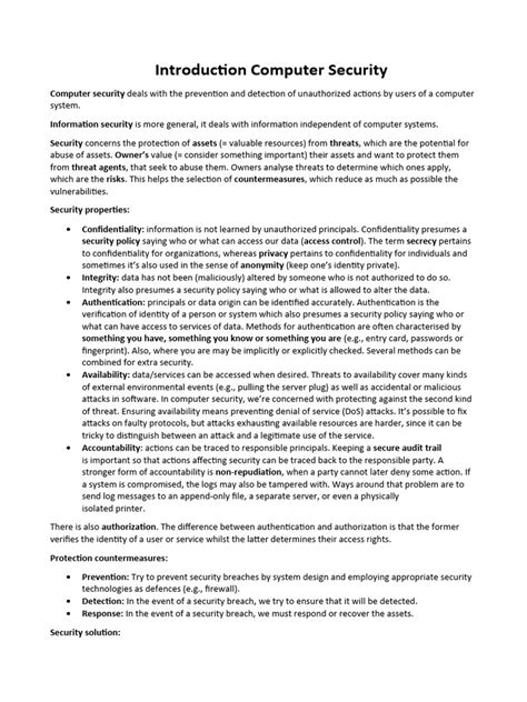 riassunto computer security pdf cryptography information security