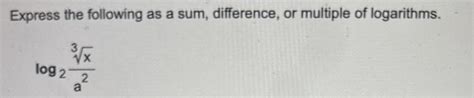 Solved Express The Following As A Sum Difference Or Chegg