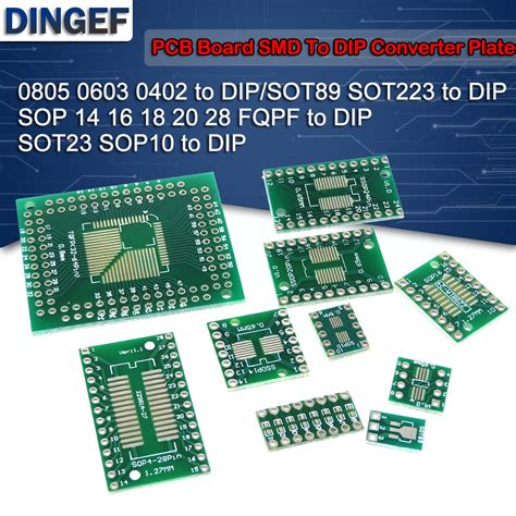 PCS PCB Board Kit SMD Turn To DIP Adapter Converter Plate SOP MSOP SSOP TSSOP SOT