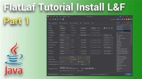 Flatlaf Tutorial How To Install Flatlaf Look And Feel Part 1 Youtube