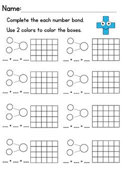 Addition And Subtraction Within 20 Number Bond And Color Cube TPT
