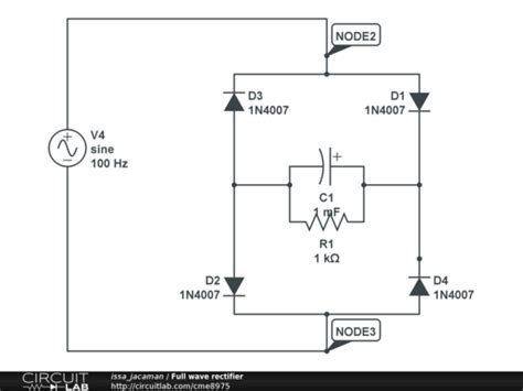 Full Wave Rectifier Circuitlab