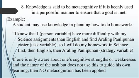 Ppt Metacognition Chapter 1 Powerpoint Presentation Free Download