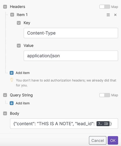 Add Note Using Make Api Pipedrive Developers Community