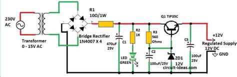 How To Build A 12V Regulated Power Supply Circuit Circuit Ideas For You