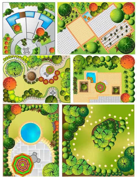 Collections Od Landscape Plan With Treetop Symbols Stock Vector Illustration Of Plan Planting