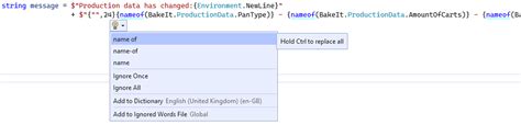 Nameof In Interpolated String Is Marked Misspelled · Issue 259 · Ewsoftwarevsspellchecker