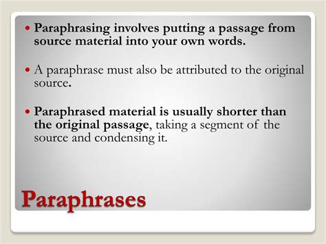 Ppt Summaries Paraphrases And Quotes Powerpoint Presentation Free