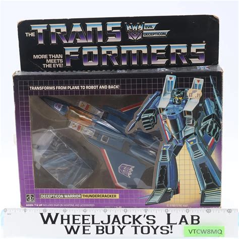 Thundercracker 100 Complete W Box And Insert 1985 G1 Vintage Transformers Figure Wheeljacks Lab