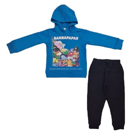 Ватиран комплект с барбароните 98 128см в тъмносиньо и светлосиньо Анцузи и комплекти за