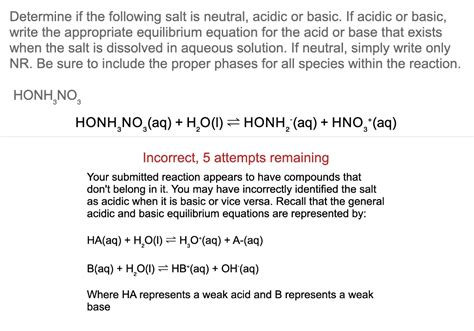 Solved Determine If The Following Salt Is Neutral Acidic Or