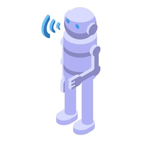 Premium Vector Modern Robot Listening Voice Command Isometric View