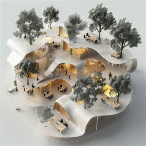 3d Model Abstract Art Of Visionary Abstract Open Office Ecosystem