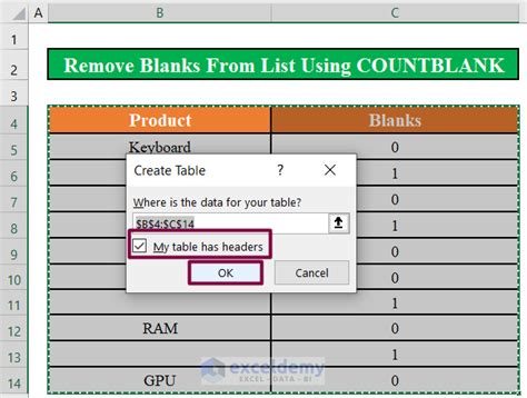 Excel Remove Blanks From List Formula Printable Forms Free Online