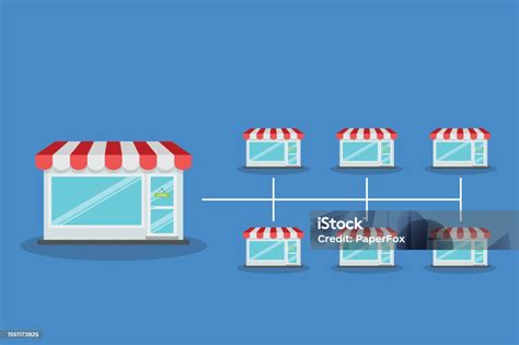 중소기업 확장 프랜차이즈 사업 성장 브랜드 체인점 프랜차이즈 시스템 영업권에 대한 스톡 벡터 아트 및 기타 이미지 영업권