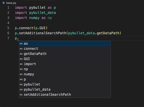 No Autocomplete For Pybullet · Issue 663 · Microsoftpylance Release · Github