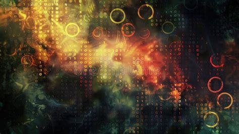 Abstract Art Of Binary Code And Digital Waves In Blue And Pink Colors AIG F Stock Image