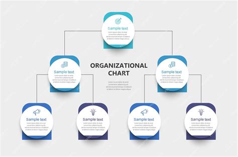 기업 조직 도표 비즈니스 계층 인포그래픽 요소 프리미엄 벡터